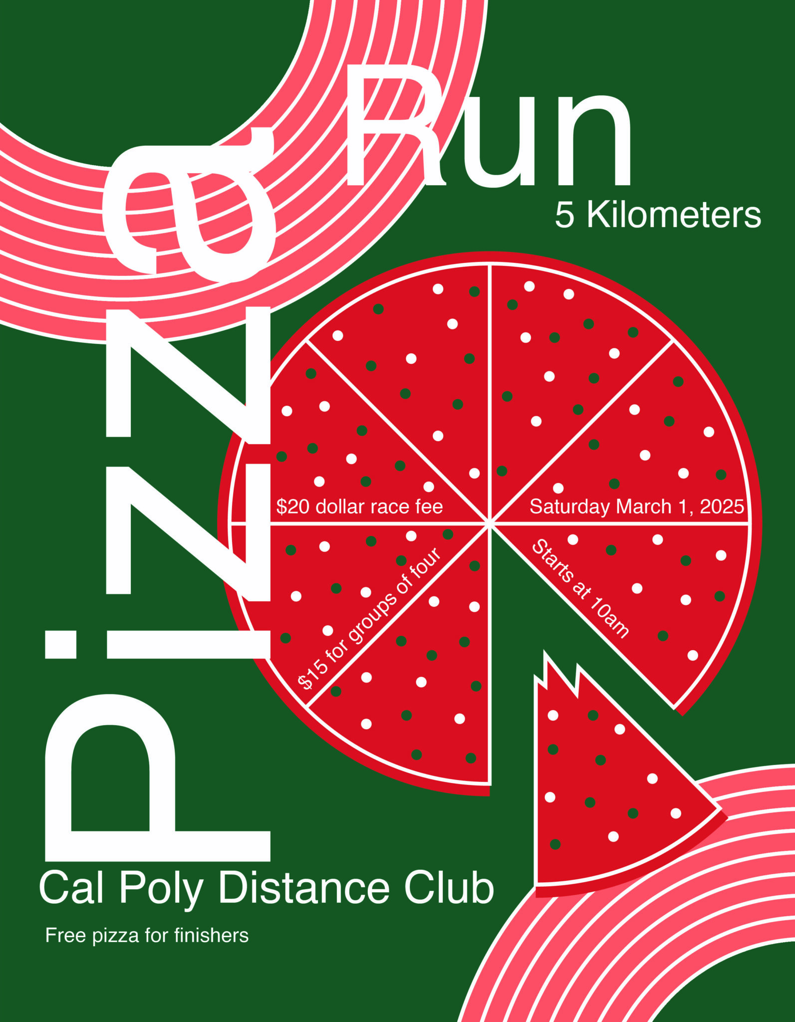 Join the Cal Poly Distance Club in the 5K Pizza Run